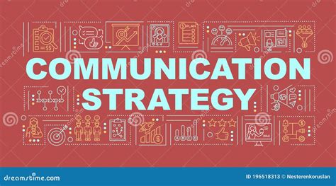 Communication Strategy Word Concepts Banner Stock Vector Illustration