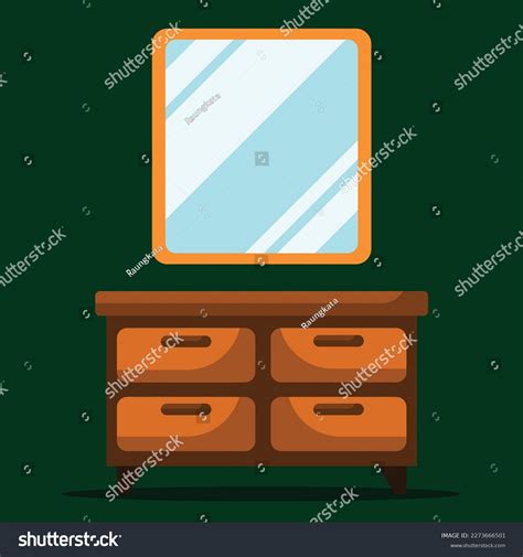 Vanity Table Icon Subtable Place On Stock Vector Royalty Free