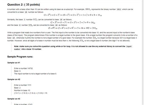 Solved NOTES USE PYTHON You Should Write Comments To Chegg Com