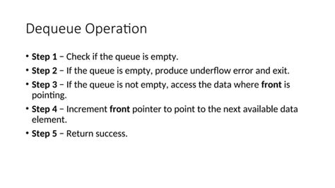 Queue Operations In Datastructure And Algorithms Ppt