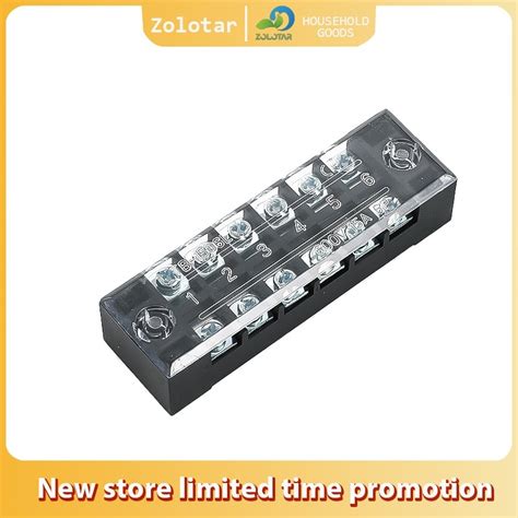 Zolotar 15a Molded Terminal Block Tb1504 Tb1505 Tb1506 600v Dual Row Barrier Screw Terminal