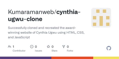 Github Kumaramanwebcynthia Ugwu Clone Successfully Cloned And