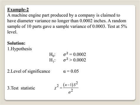 Hypothesis Testing Part Vi Single Variance Pptx Physics Science