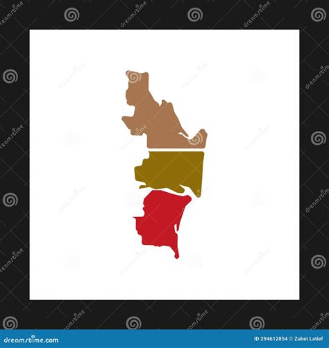 Mackay Region Commonwealth Of Australia Queensland State Map Vector
