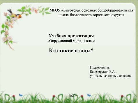 Кто такие птицы? Окружающий мир. 1 класс - презентация онлайн
