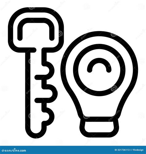 key unlocking a light bulb representing finding a solution stock vector