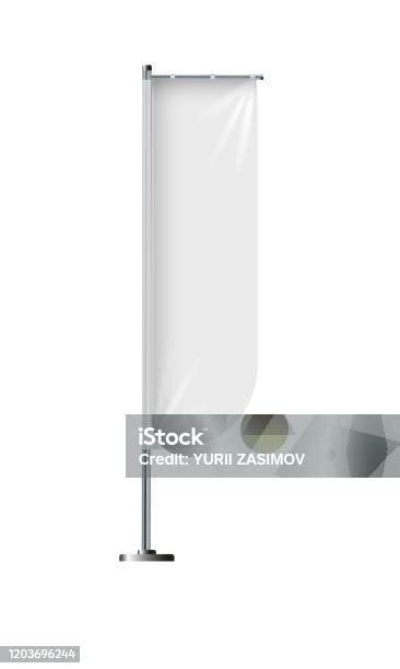 현실적인 흰색 광고 섬유 플래그 및 배너 벡터 흰색 Becgraund에 광고 그림에 대한 광고 플래그 배너 및 패브릭 캔버스 포스터 0명에 대한 스톡 벡터 아트 및 기타
