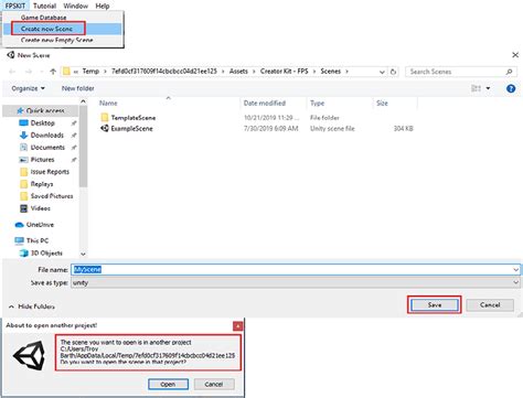 Error The Scene Needs To Be Saved Inside The Assets Folder Of Your Project Previous Question