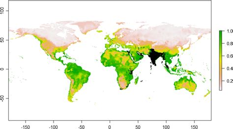 The Species Distribution Modelling Showing Predicted Climatically