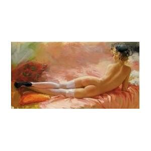 Naked Woman Sleeping Painting By Vishal Gurjar Pixels