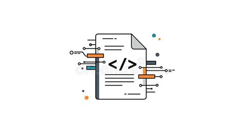 Sheet Of Paper With Coding Brackets Symbol In The Center Dotted