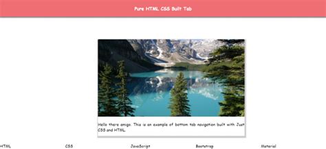 How To Make Bottom Navigation Tabs With Css Onaircode