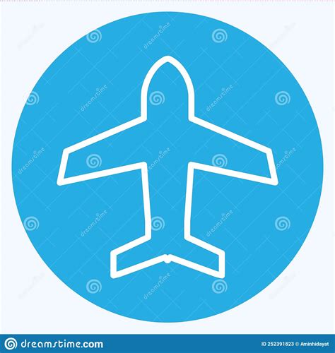 Icon Airplane Mode Suitable For Mobile Apps Symbol Blue Eyes Style