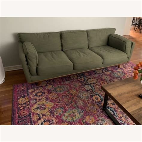 Article Timber Olio Green Sofa AptDeco