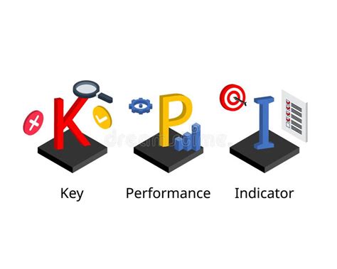 Key Performance Indicator Kpi Sign With Its Element Vector Stock Vector Illustration Of