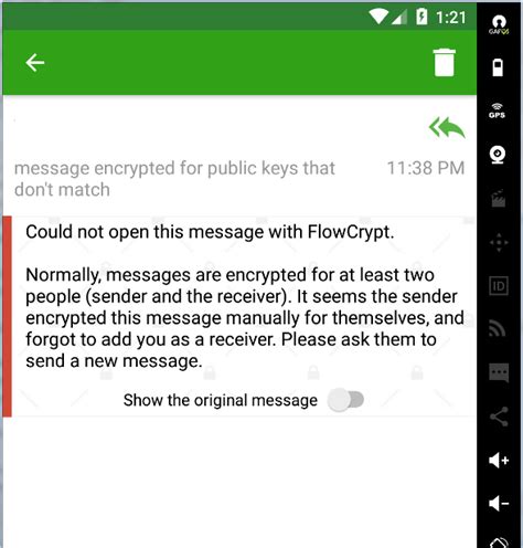 cannot decrypt message error handling · issue 104 · flowcrypt flowcrypt android · github