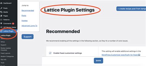 Lattice Plugin Setup Feast Design Co
