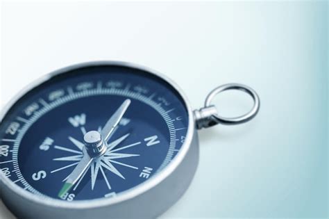Premium Photo Classic Magnetic Compass Metal Navigational Compass On