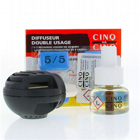 CINQ SUR CINQ Diffuseur Anti Moustique Double Usage 1 Diffuseur Double