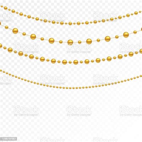 다른 모델과 골드 구슬의 형태 구슬의 현실적인 이미지 벡터 일러스트레이션 0명에 대한 스톡 벡터 아트 및 기타 이미지 0명 갈란드 장식품 개체 그룹 Istock