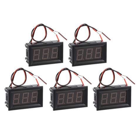 Uxcell DC 5 120V Digital Mini Voltmeter Voltage Display Red Walmart
