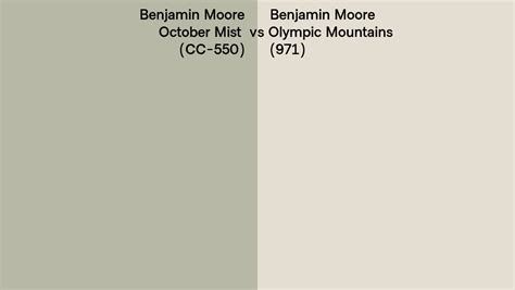 Benjamin Moore October Mist Vs Olympic Mountains Side By Side Comparison