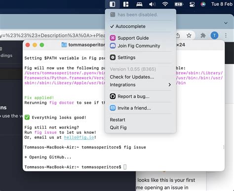 fig is disabled in terminal app · issue 913 · withfig fig · github