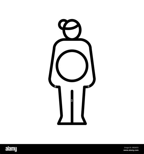 Round Female Body Type Black Line Icon For Digital And Print Projects