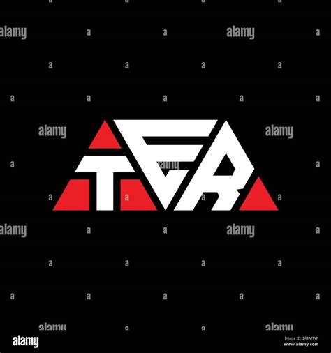 Ter Triangle Letter Logo Design With Triangle Shape Ter Triangle Logo