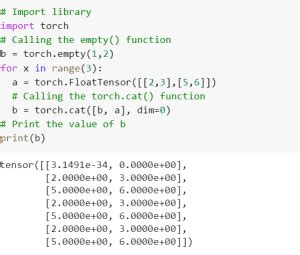 Create Pytorch Empty Tensor