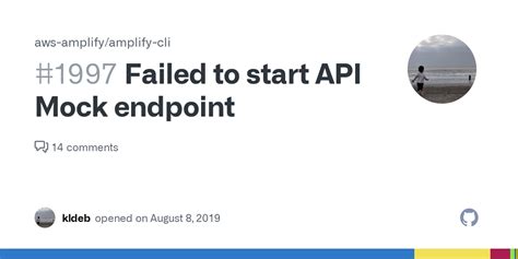 Failed To Start Api Mock Endpoint · Issue 1997 · Aws Amplifyamplify Cli · Github