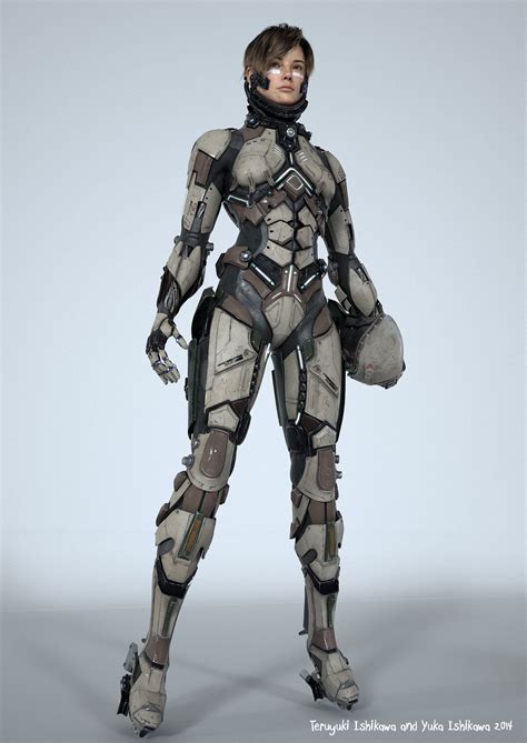 Art By Teruyuki And Yuka Imgur ボディアーマー サイエンスフィクション サイバーパンクガール