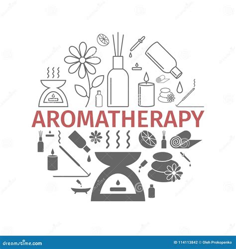 Essential Oil Icon Aromatherapy Oils Set Stock Vector Illustration