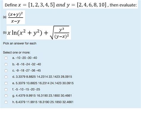 Solved Define X 12345 And Y 246810 Then