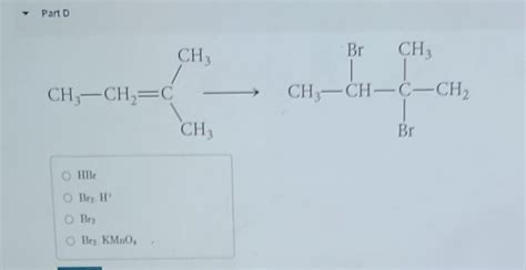 solved ch3−ch2−ch ch−ch3 h2o h2o h h2o kmno4 h2 pd cpart b