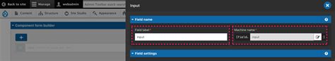 Component Field Machine Name Acquia Cohesion Docs