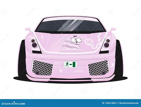 Carro Decorado Desenhos Animados Ilustração Do Vetor Ilustração De