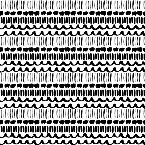 Abstract Vector Seamless Pattern Ornament Of Simple Geometric Shapes Illustration In Doodle