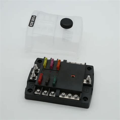 6 Way Fuse Distribution Block Car Boat Fuse Box Holder With Warning Indicator And Positive Input
