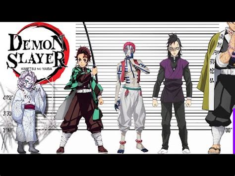 Demon Slayer Size Comparison Character Heights Youtube