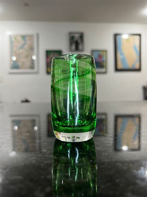 New Green Shot Glass Bambino Glassware