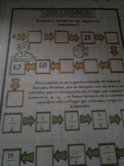 Analiza Y Completa Las Siguientes Sucesiones 4 25 Brainly Lat