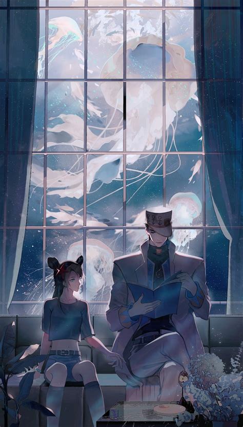 Kujo Jotaro And Kujo Jolyne Jojo No Kimyou Na Bouken And 2 More Drawn By Youamo Danbooru