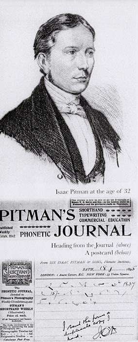 Sir Isaac Pitman 1813 1897 Born In Trowbridge And Inventor Of