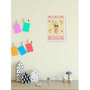 Quadro Infantil 3D C LED Menina Balão Casa Harmonia