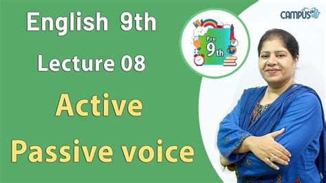 9th Class English Live Lecture 8 Active Passive Voice YouTube
