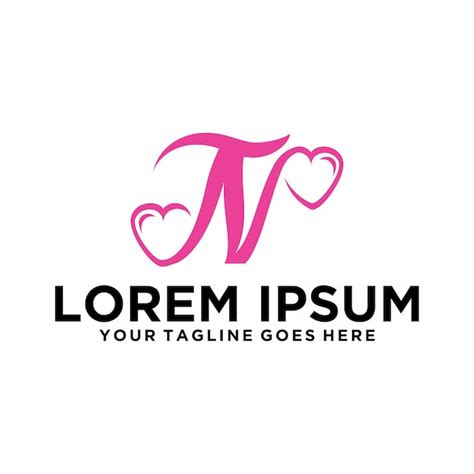 Premium Vector Initial Tn Love Logo Design
