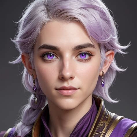 Dnd Character Portrait Androgynous Half Elf Bard