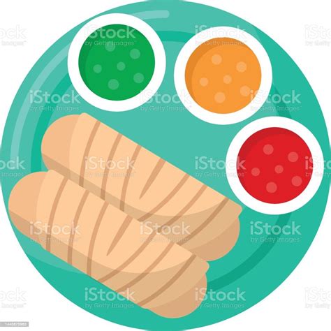 파삭 파삭 한 Masala Dosa 개념 Dosey 또는 Dosha 벡터 컬러 아이콘 디자인 아시아 요리 기호 가장 인기 있는 요리 기호 길거리 음식 스톡 일러스트 건강한