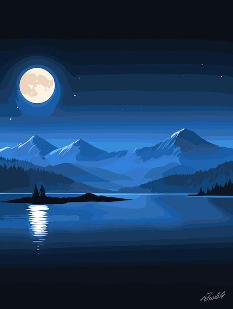 Pintura de uma paisagem montanhosa uma árvore durante o pôr do sol